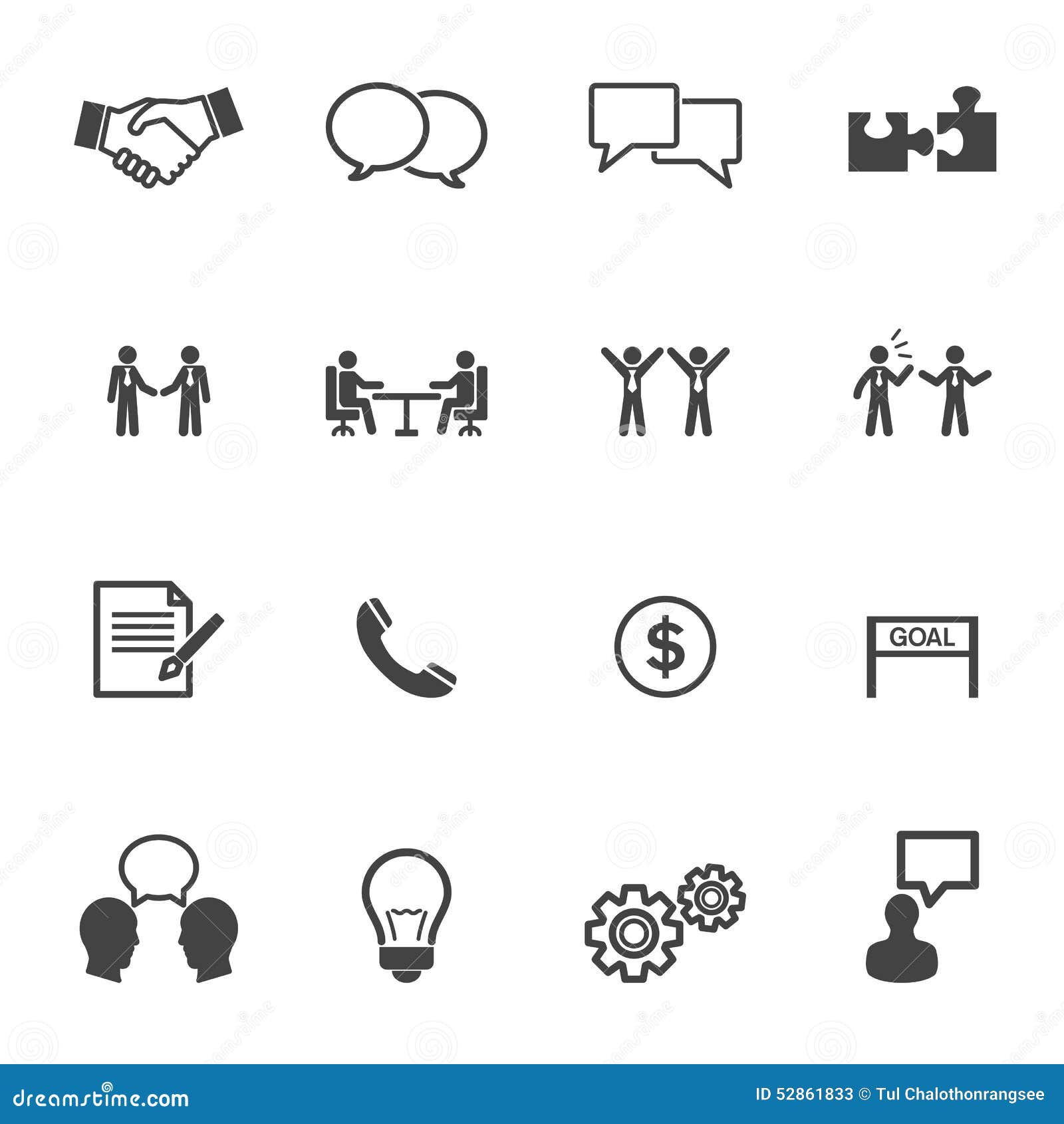 Negotiation icons stock vector. Illustration of corporate - 52861833