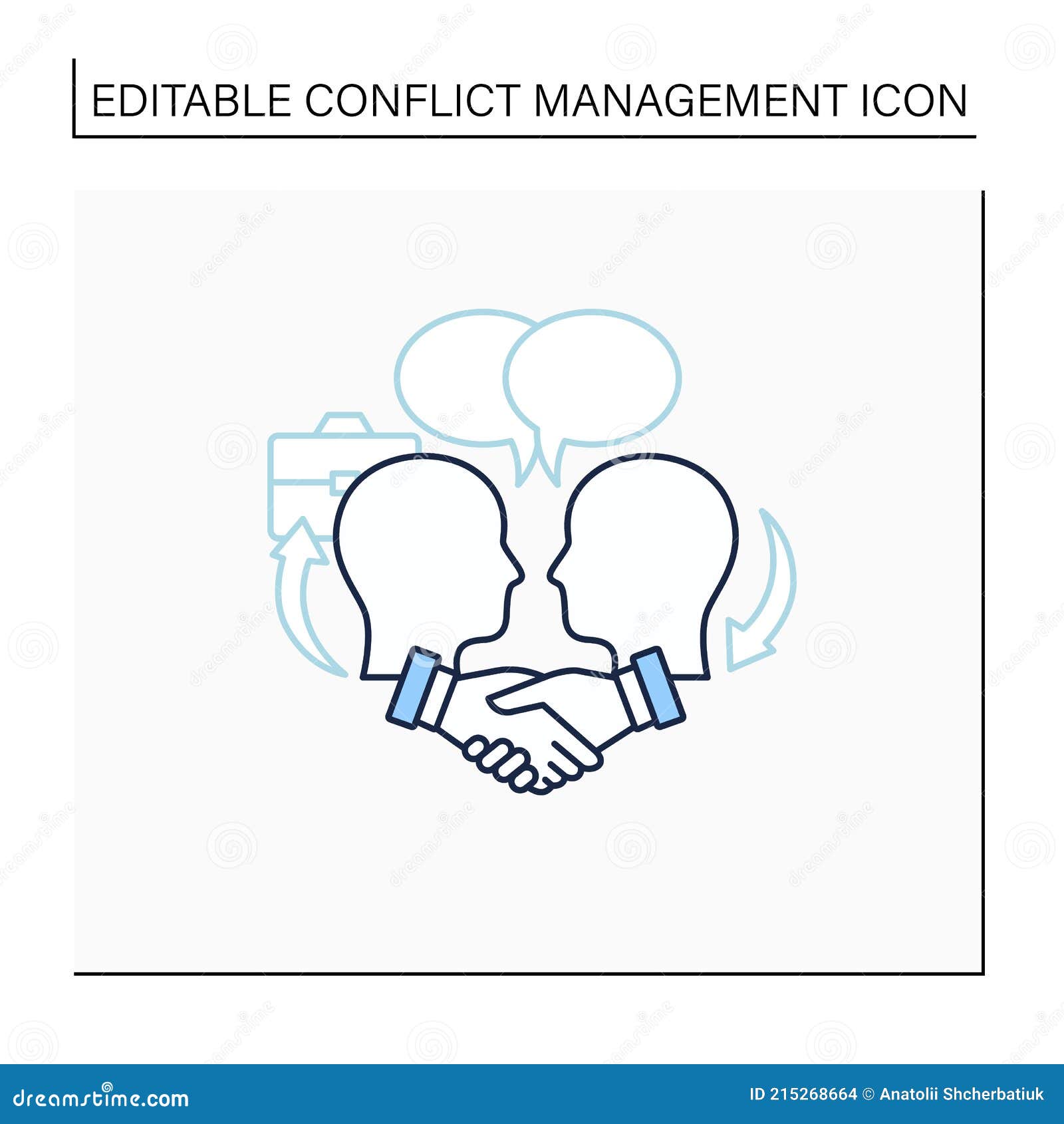 Negotiation Line Icon Vector Illustration | CartoonDealer.com #215268664