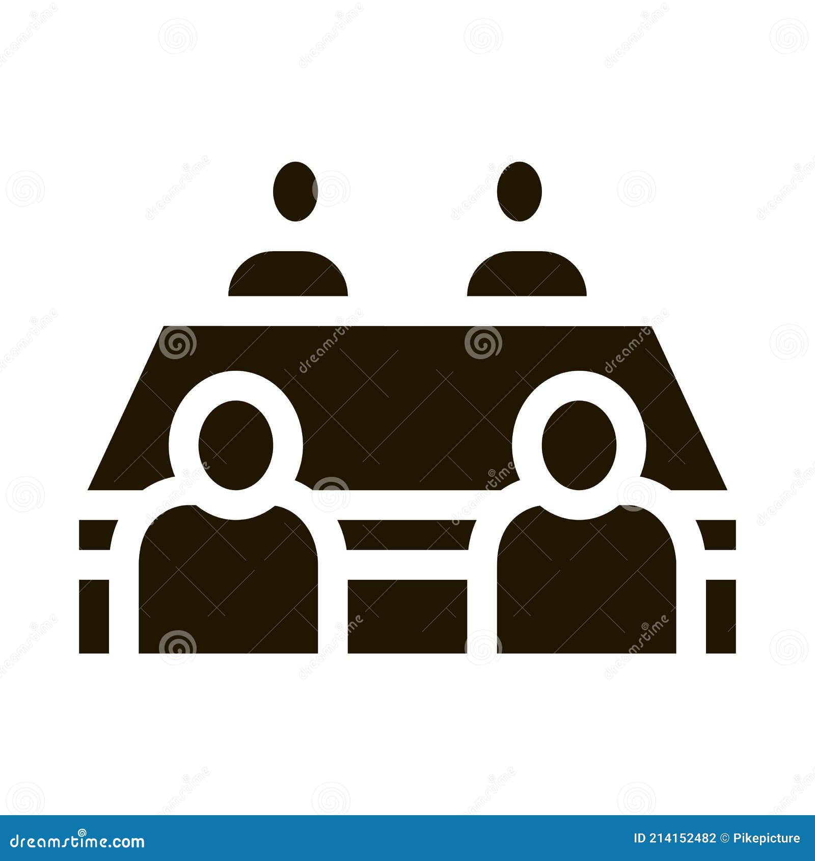 Negotiation Table Icon Vector Glyph Illustration Stock Vector ...