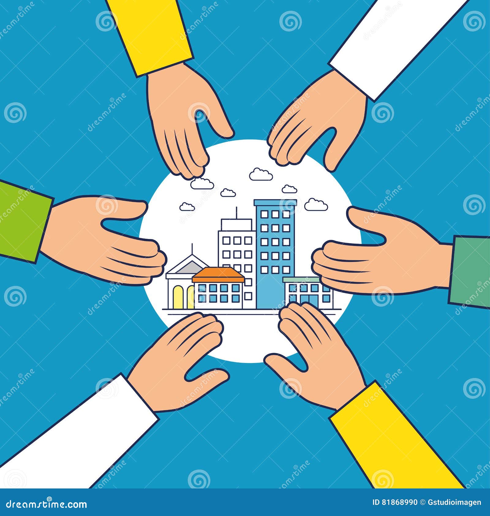 Negotiation Team Work Flat Icons Stock Vector - Illustration of icon ...