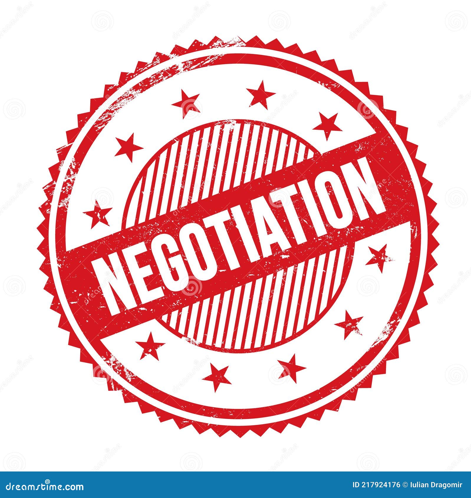 NEGOTIATION Text Written on Red Grungy Round Stamp Stock Illustration ...