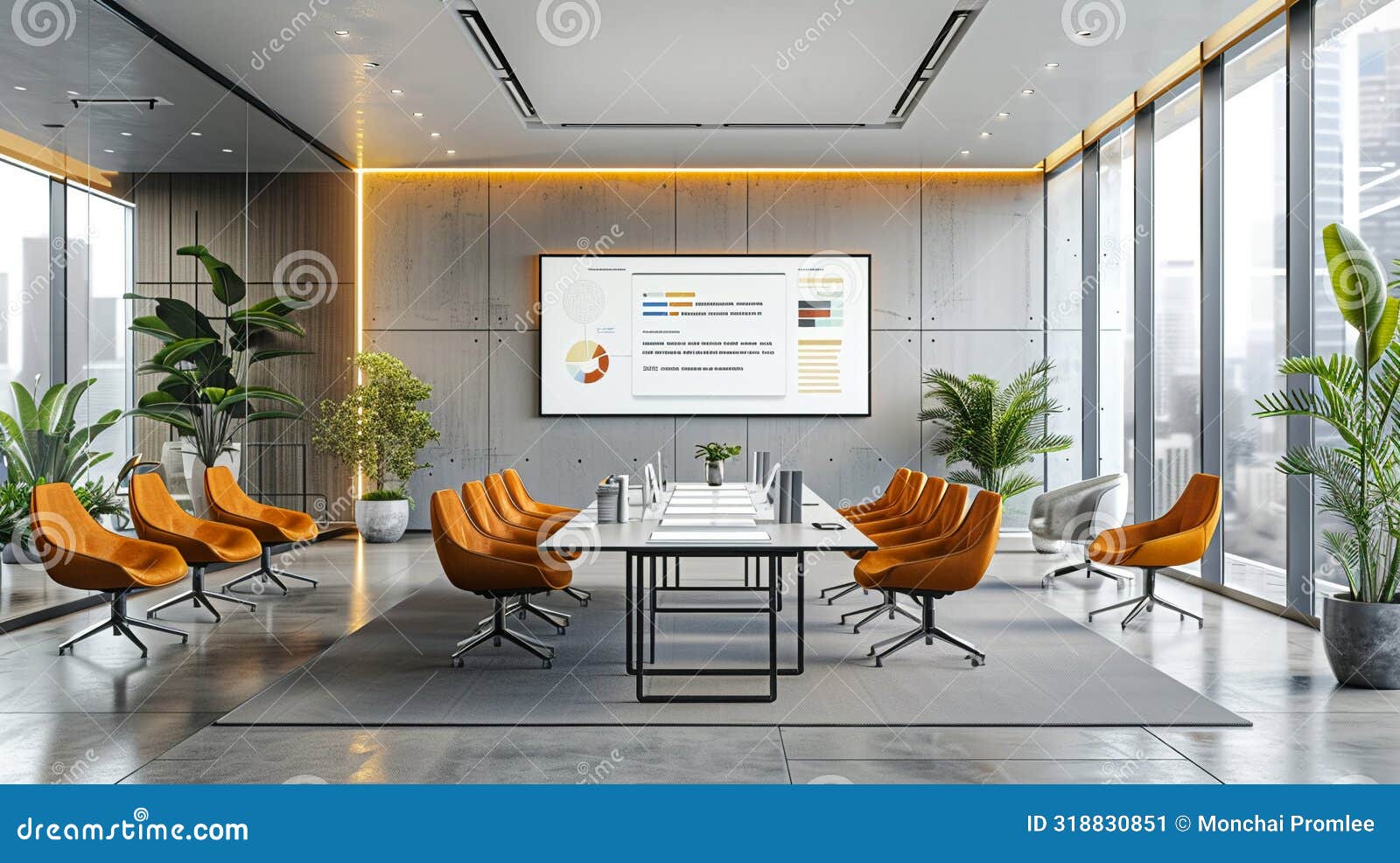 Negotiation Training Session in a Modern Office, Ergonomic Seating ...