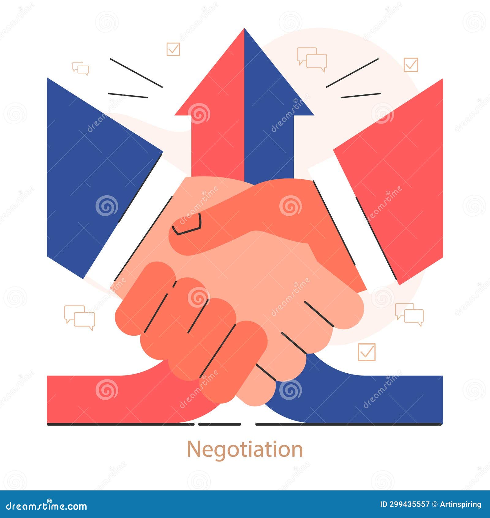 Negotiations. Employees Finding Consensus. Negotiation Handshake Stock ...