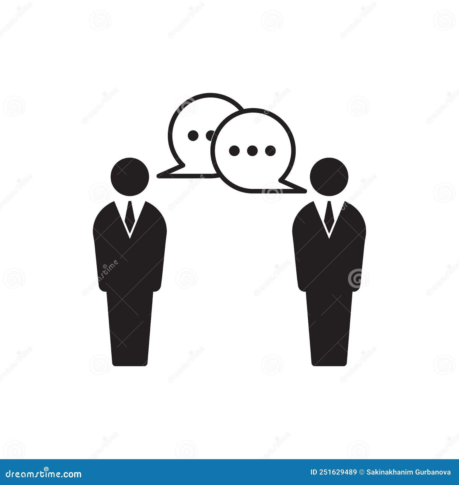 Negotiations Icon. Debate and Dialog, Discussion, Conversations Symbol ...