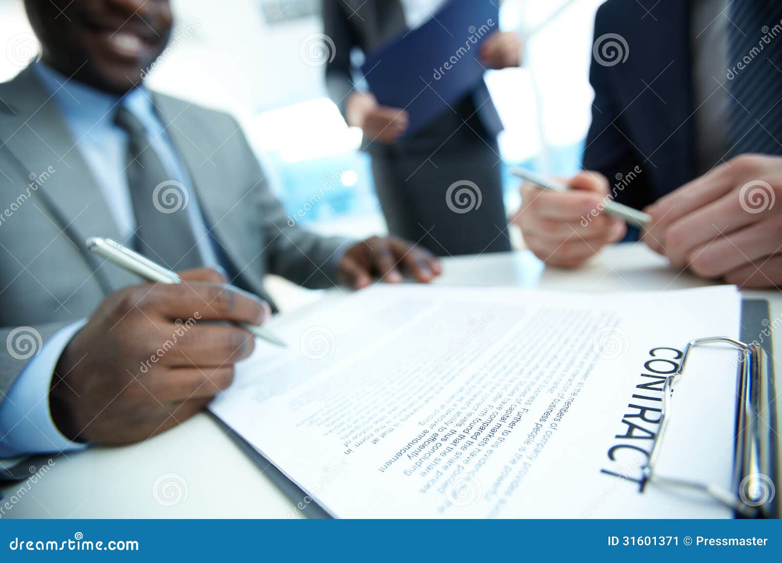 After negotiations stock image. Image of businesspeople - 31601371