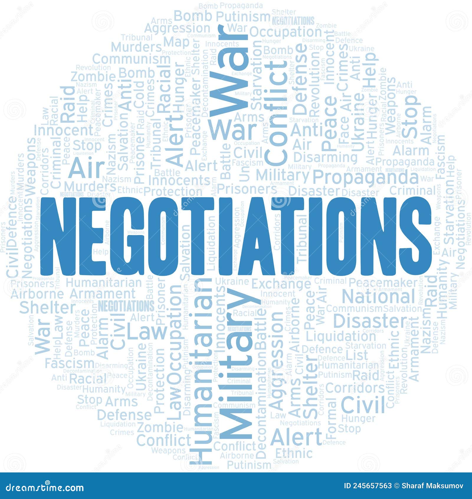 Negotiations Word Cloud. Vector Made with the Text only. Stock Vector ...