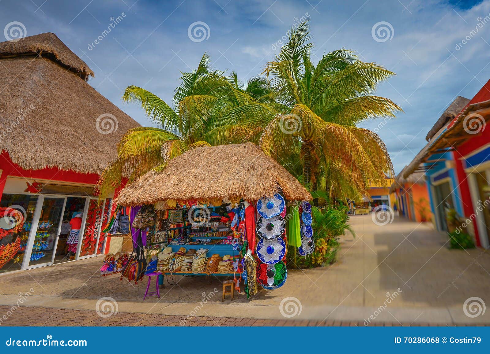 Negozi Nell'isola Di Cozumel - Messico Fotografia Stock - Immagine di ...