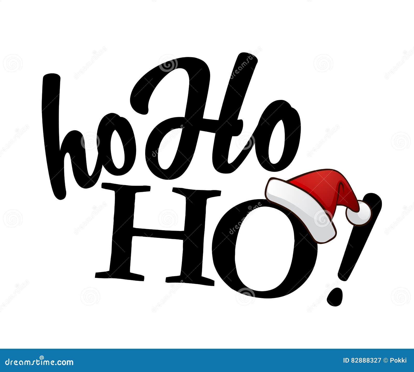 ¡Negro Aislado Ho-ho-ho! Texto Ilustración del Vector - Ilustración de ...