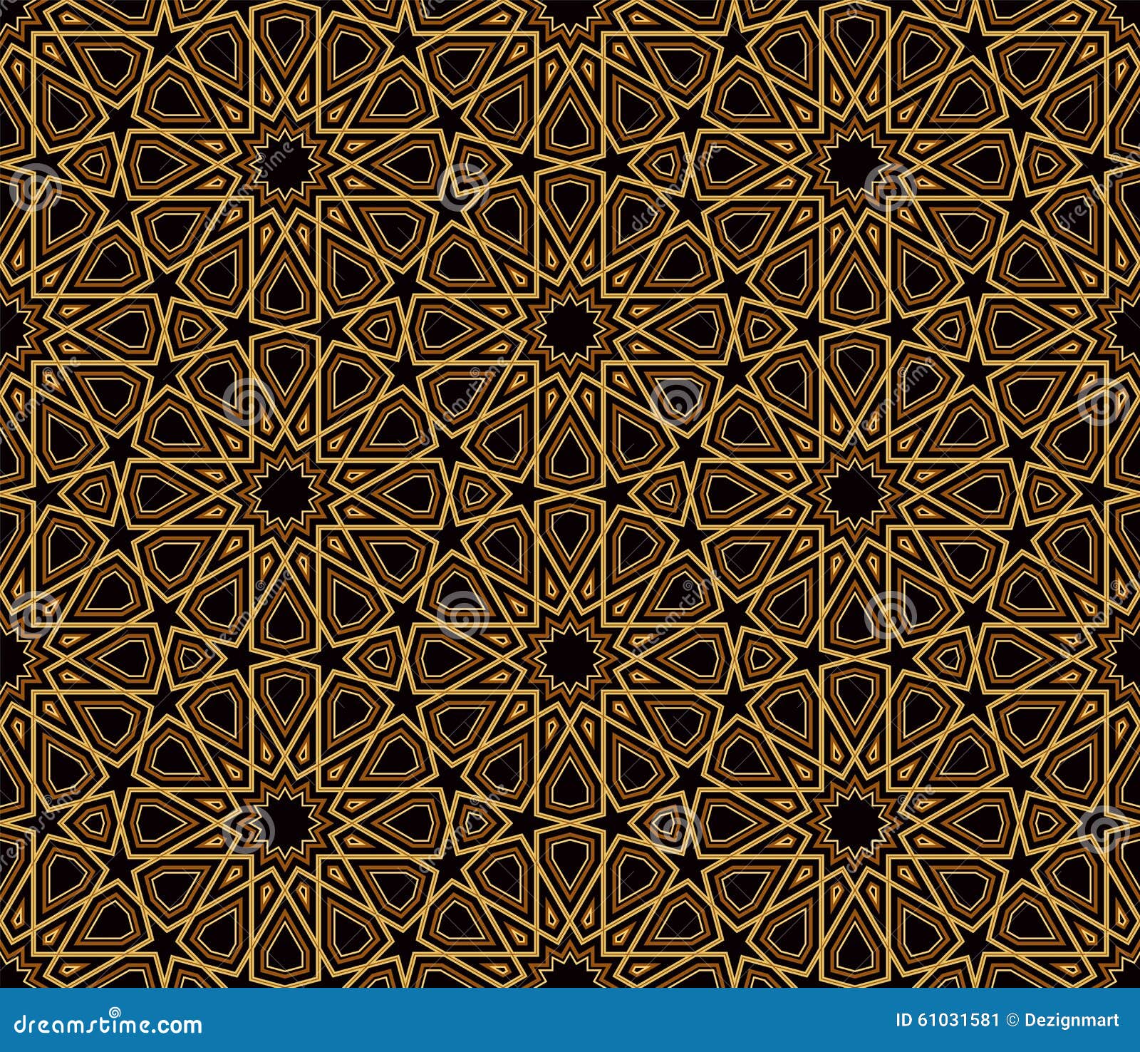 Negro Del Arabesque Y Modelo Del Oro Ilustración del Vector ...