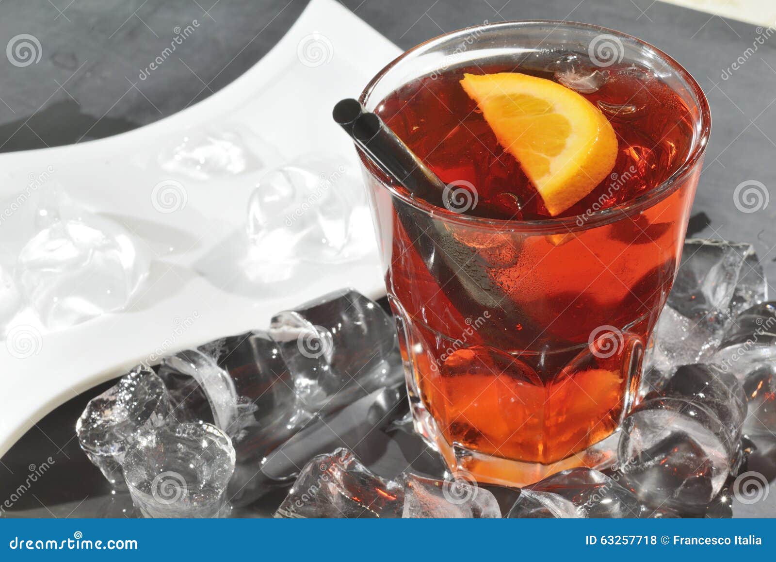Negroni stock photo. Image of color, drink, distilled - 63257718