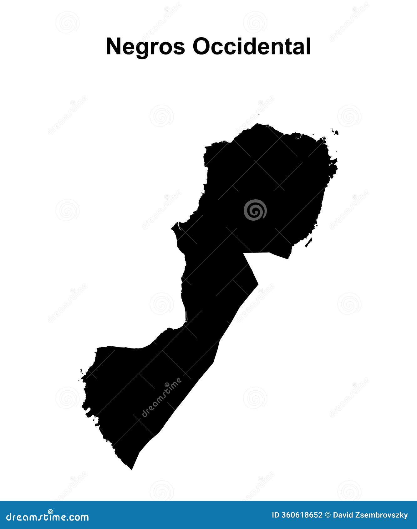Blank Map Negros Occidental Of Philippines. High Quality Map Province ...