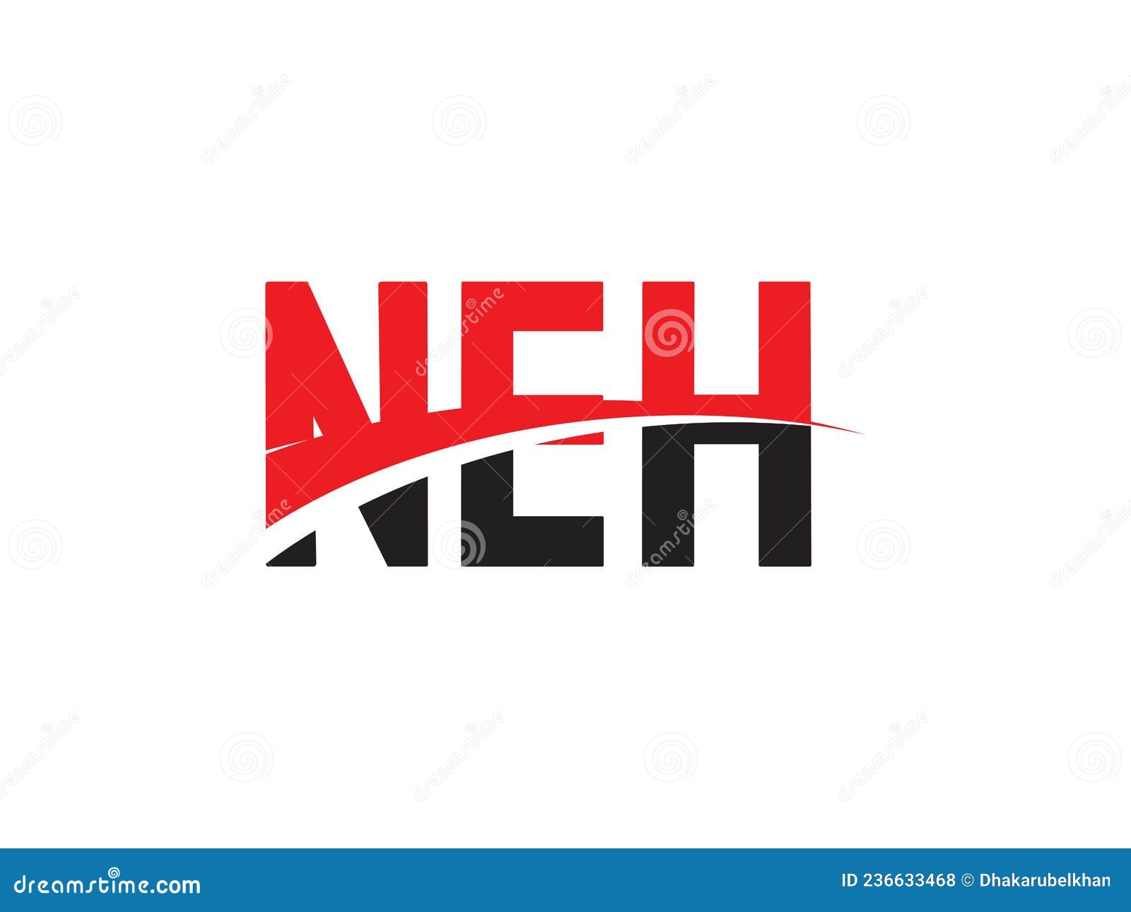 NEH Letter Initial Logo Design Vector Illustration Stock Vector ...