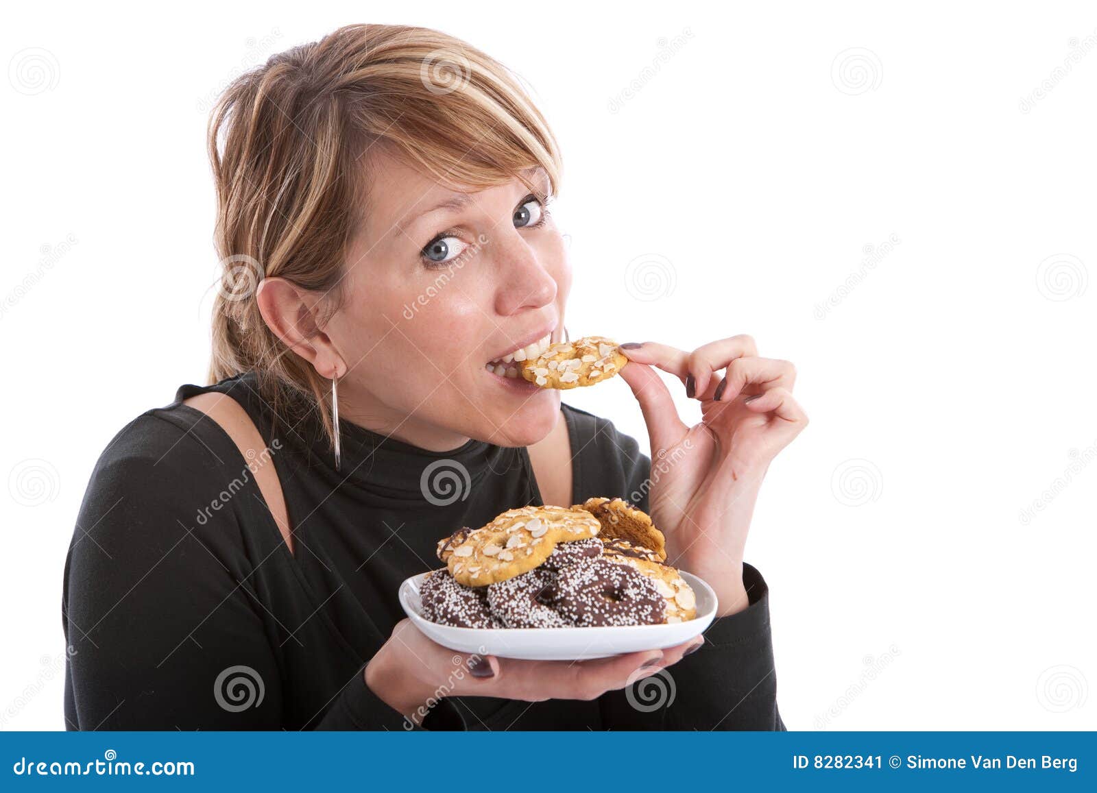 Nehmen eines Bissens stockbild. Bild von glücklich, bissen - 8282341