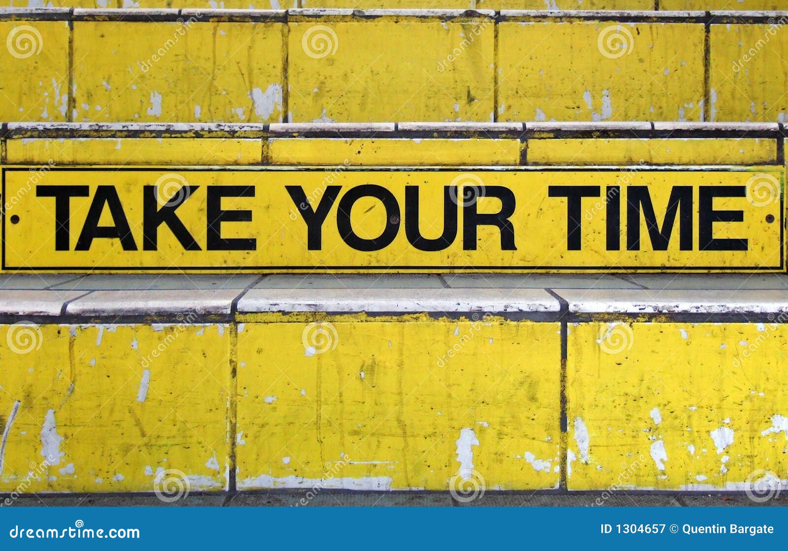 Nehmen Sie Ihre Zeit stockbild. Bild von verhindern, strichleiter - 1304657