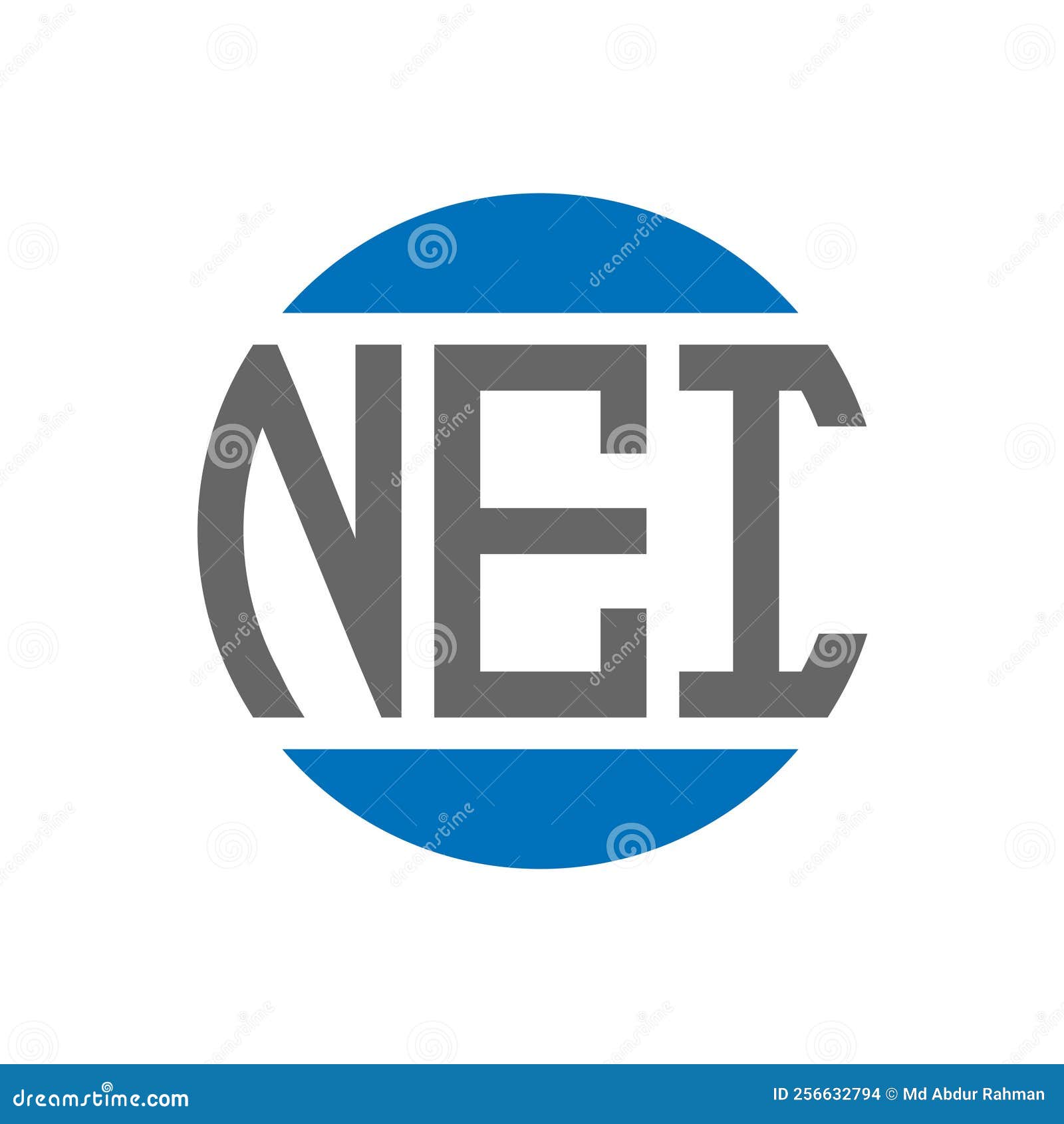 NEI Letter Logo Design on White Background. NEI Creative Initials ...