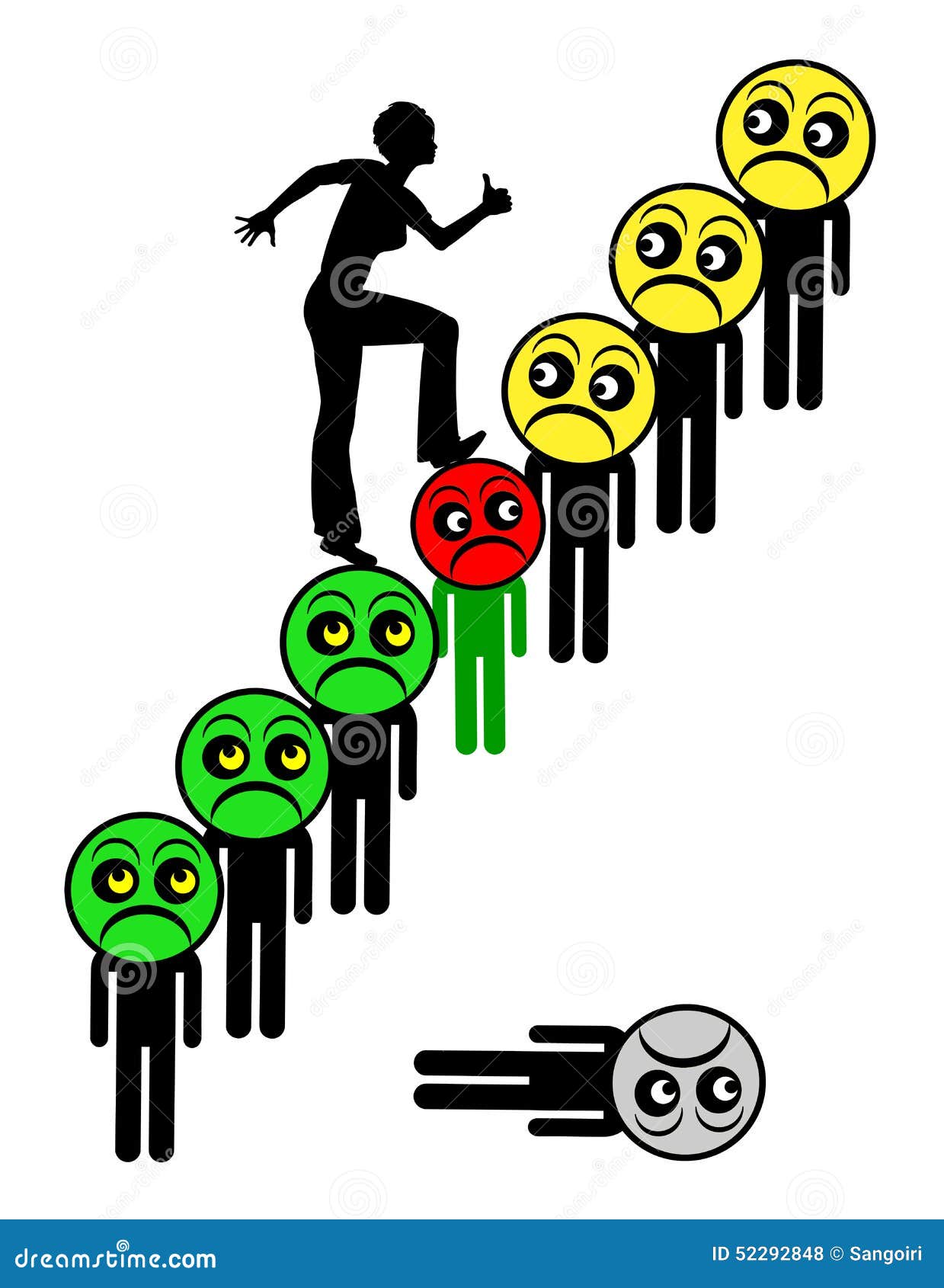 Neidisch vom Erfolg stock abbildung. Illustration von beschäftigung ...