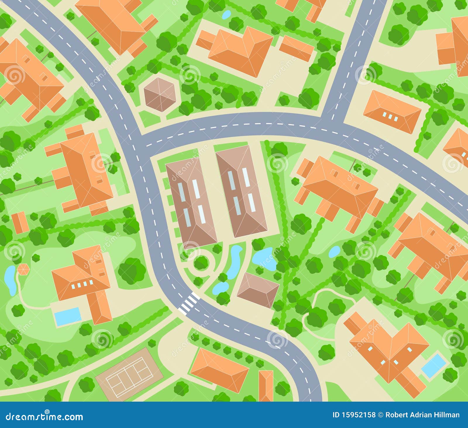 Neighborhood stock vector. Illustration of neighborhood - 15952158