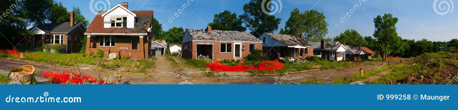 Neighborhood Demolition stock photo. Image of ransacked - 999258
