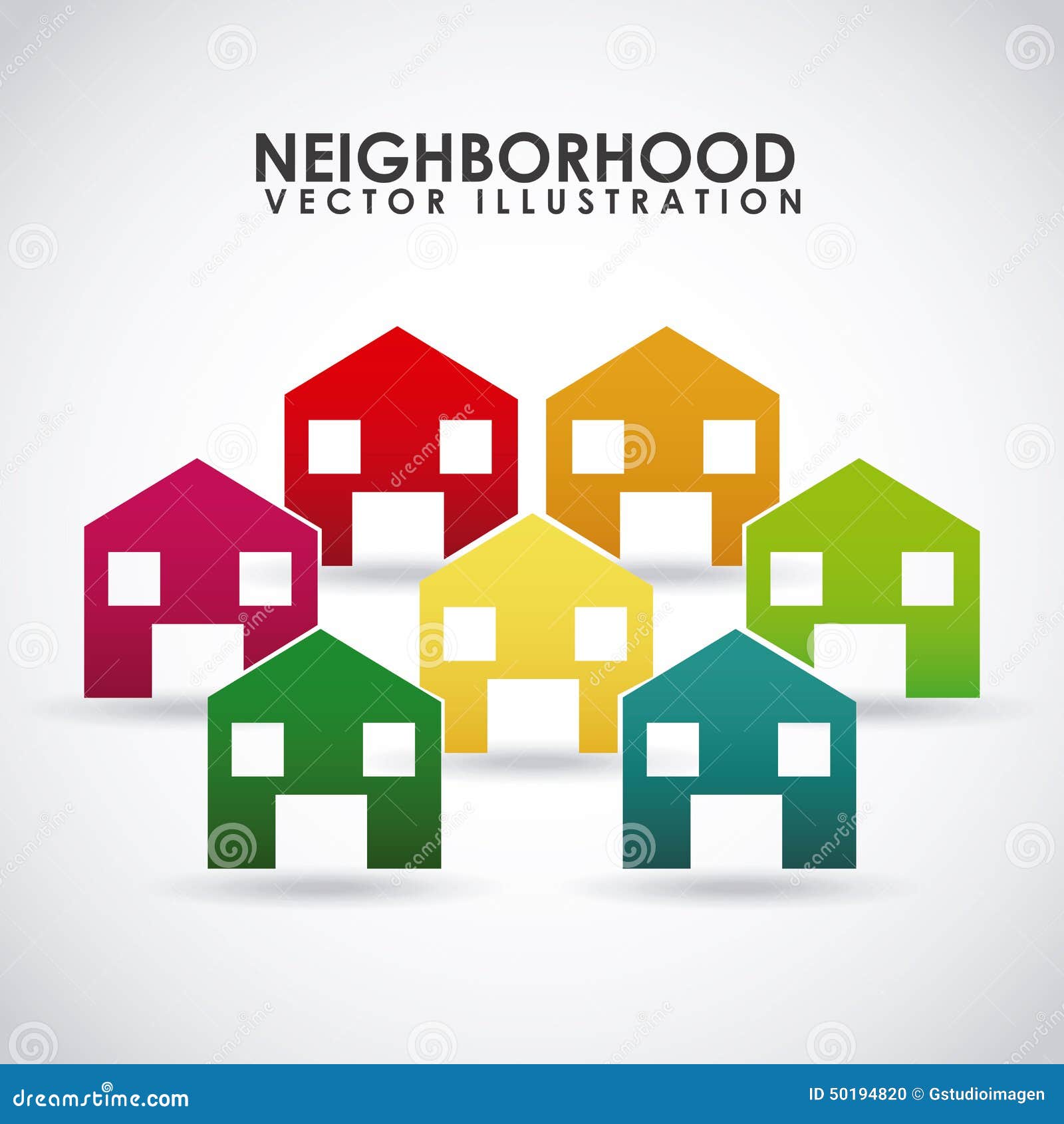 Neighborhood stock vector. Illustration of symbol, exterior - 50194820
