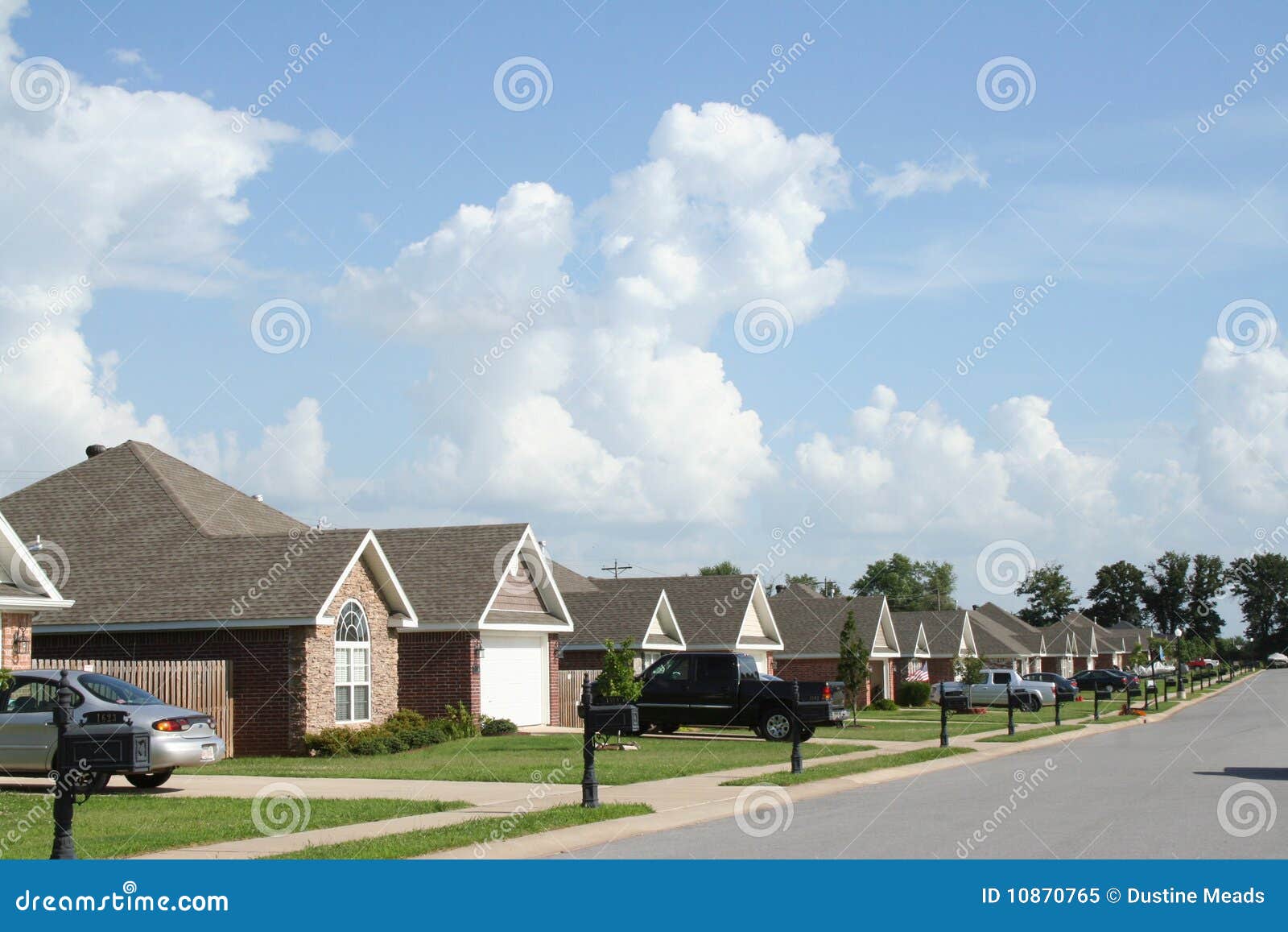 The Neighborhood, Modern Subdivision Homes. Stock Image - Image of ...