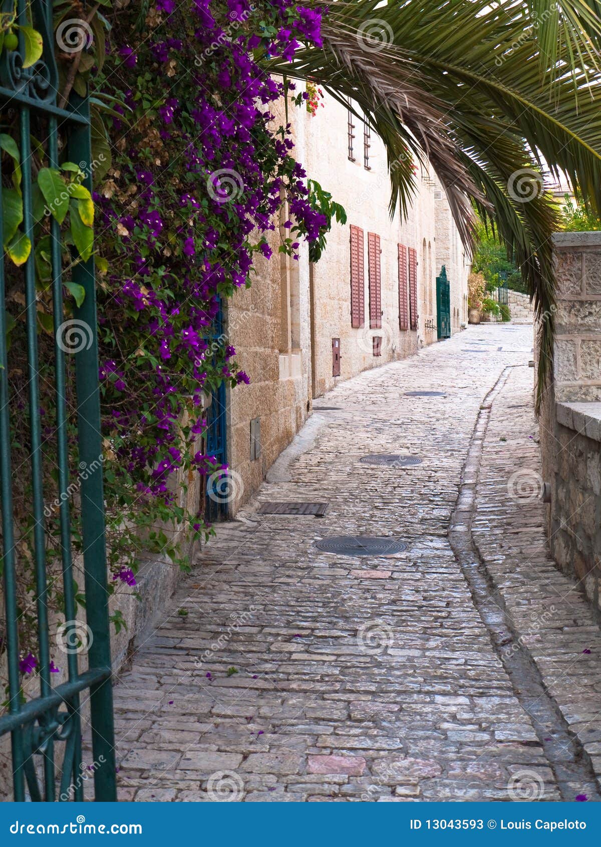 Neighborhood in Old Jerusalem of Yemin Moshe. Stock Image - Image of ...