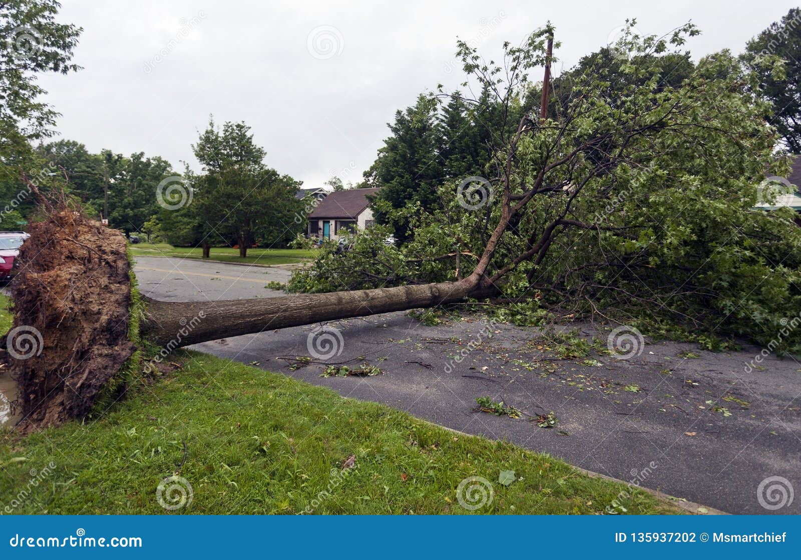 Violent Urban Storm Aftermath Stock Photo - Image of structure, tornado ...
