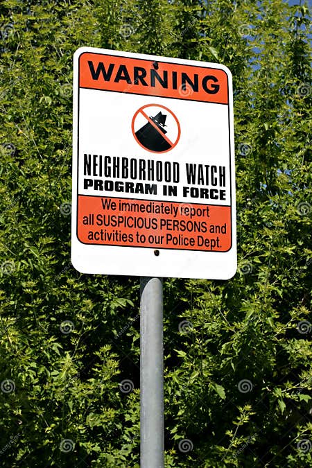 Neighborhood watch stock image. Image of notice, neighborhood - 158603