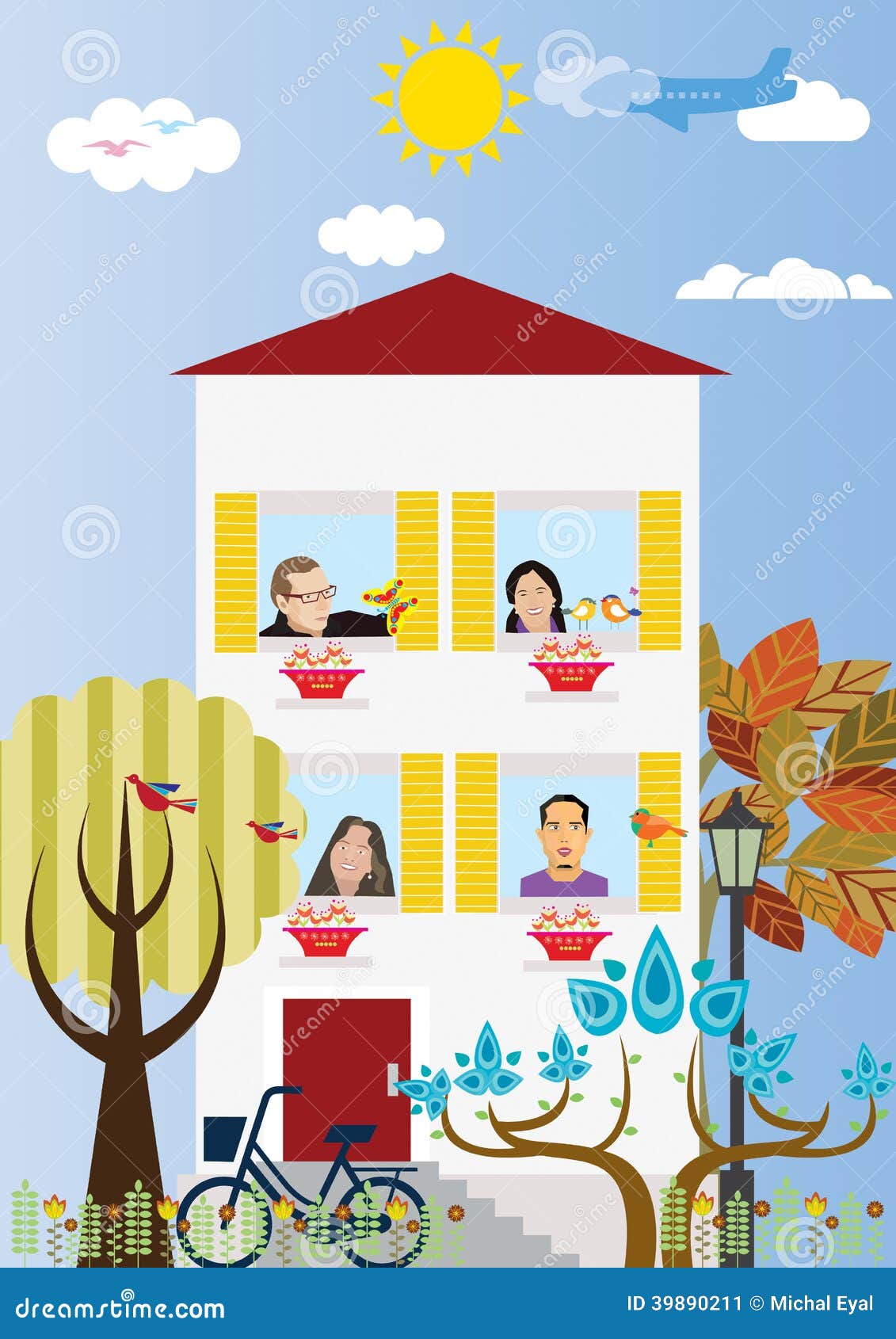 Neighbors stock illustration. Illustration of neighbors - 39890211