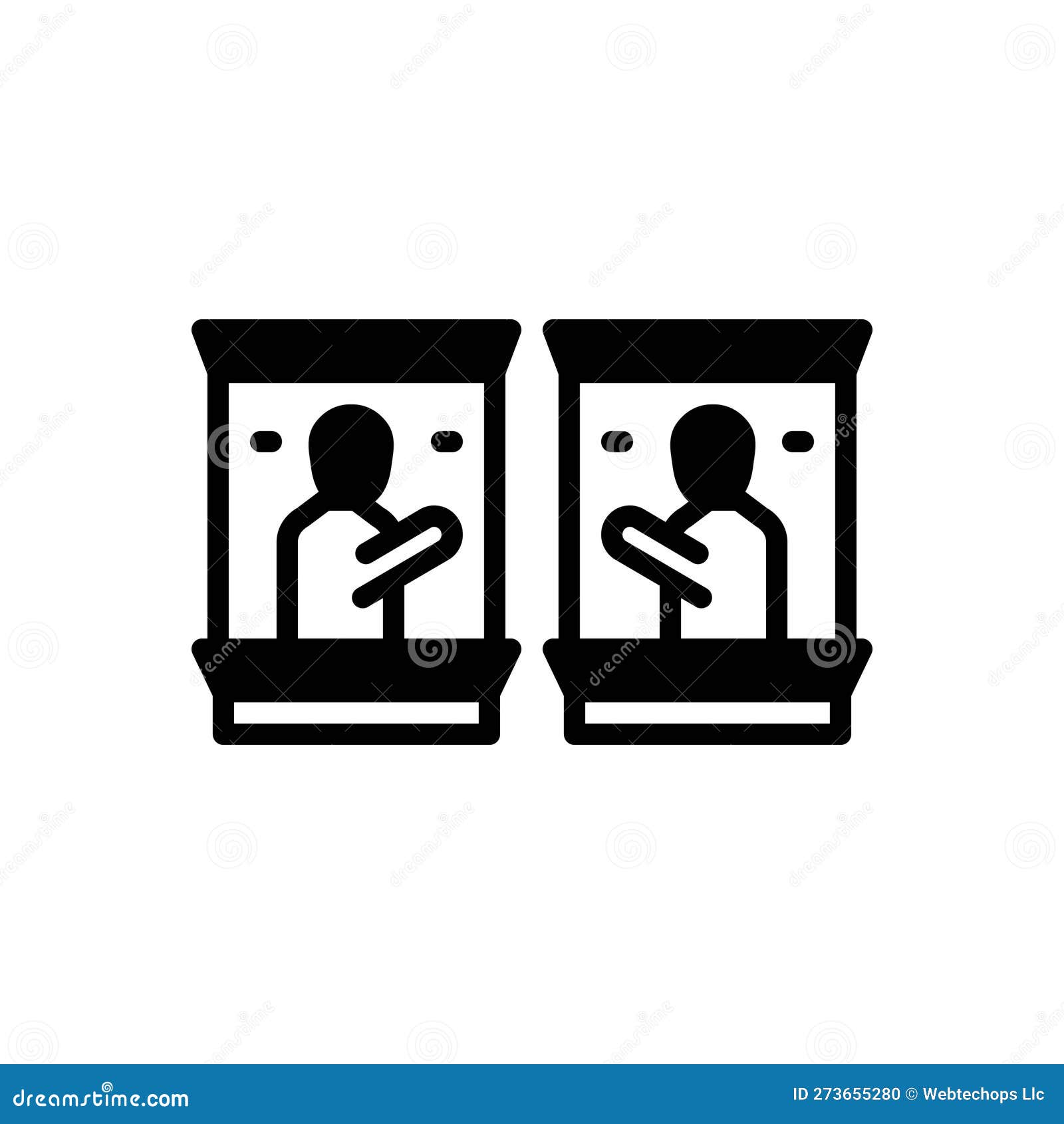 Black Solid Icon for Neighbors, Neighboring and Near Stock Vector ...
