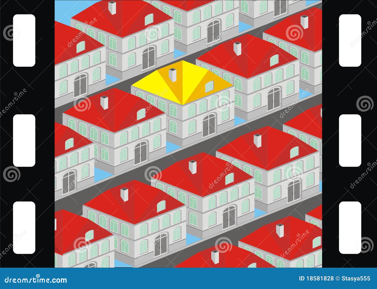 Neighbourhood stock vector. Illustration of estate, cityscape - 18581828