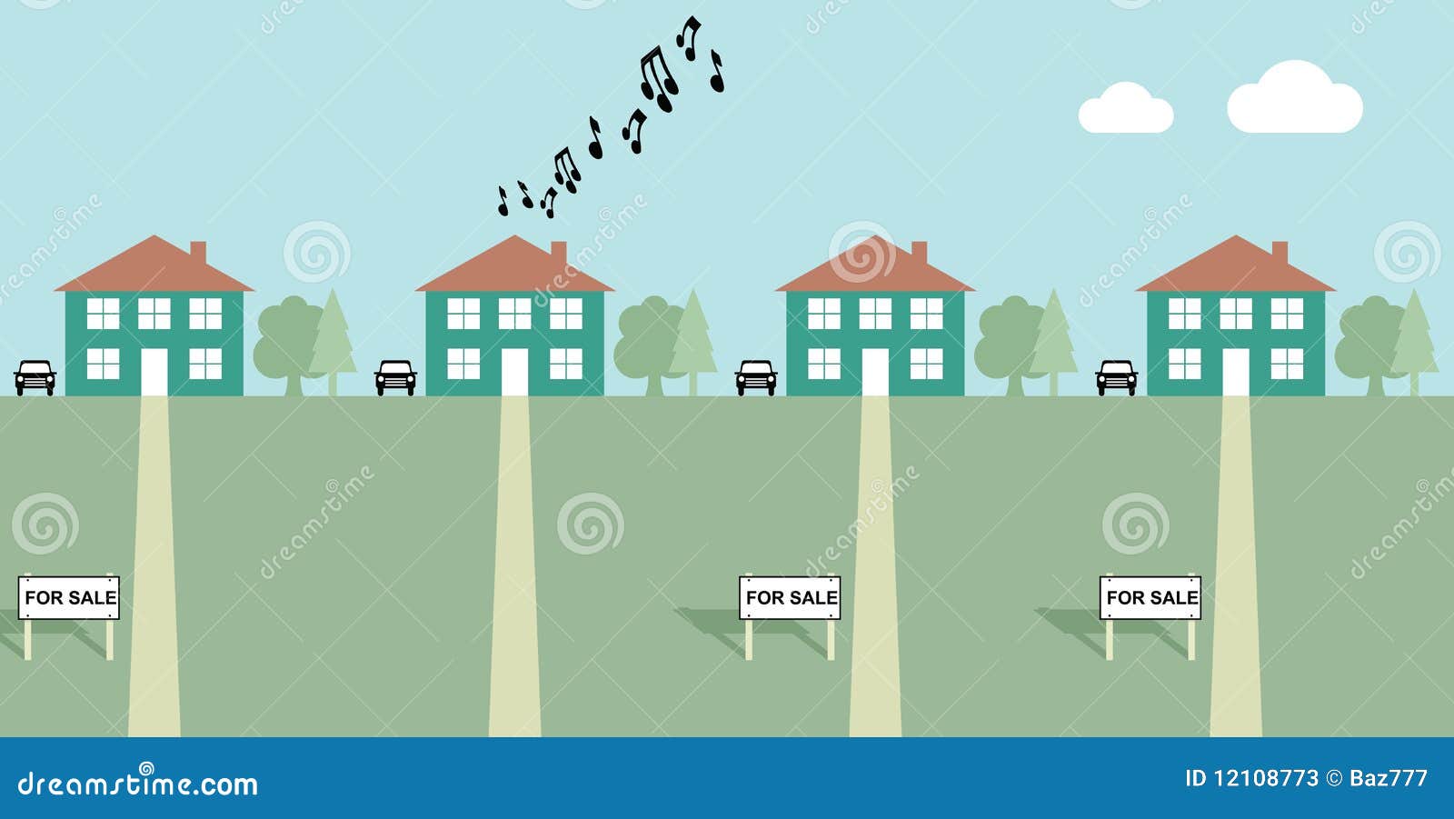 Neighbours stock vector. Illustration of house, residence - 12108773