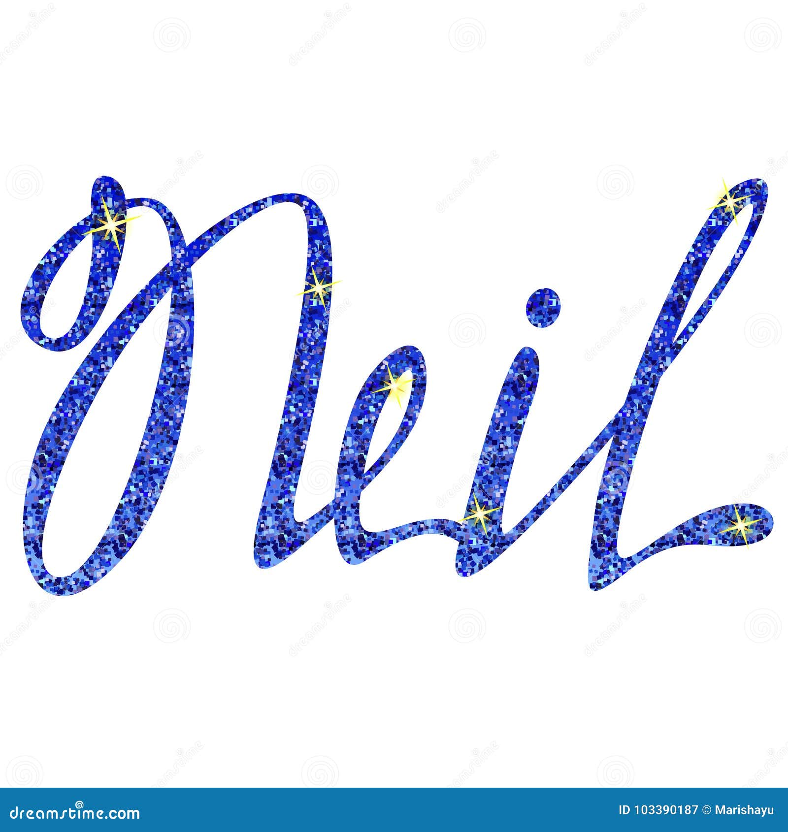 Neil Name Lettering Tinsels Royalty-Free Stock Photography ...