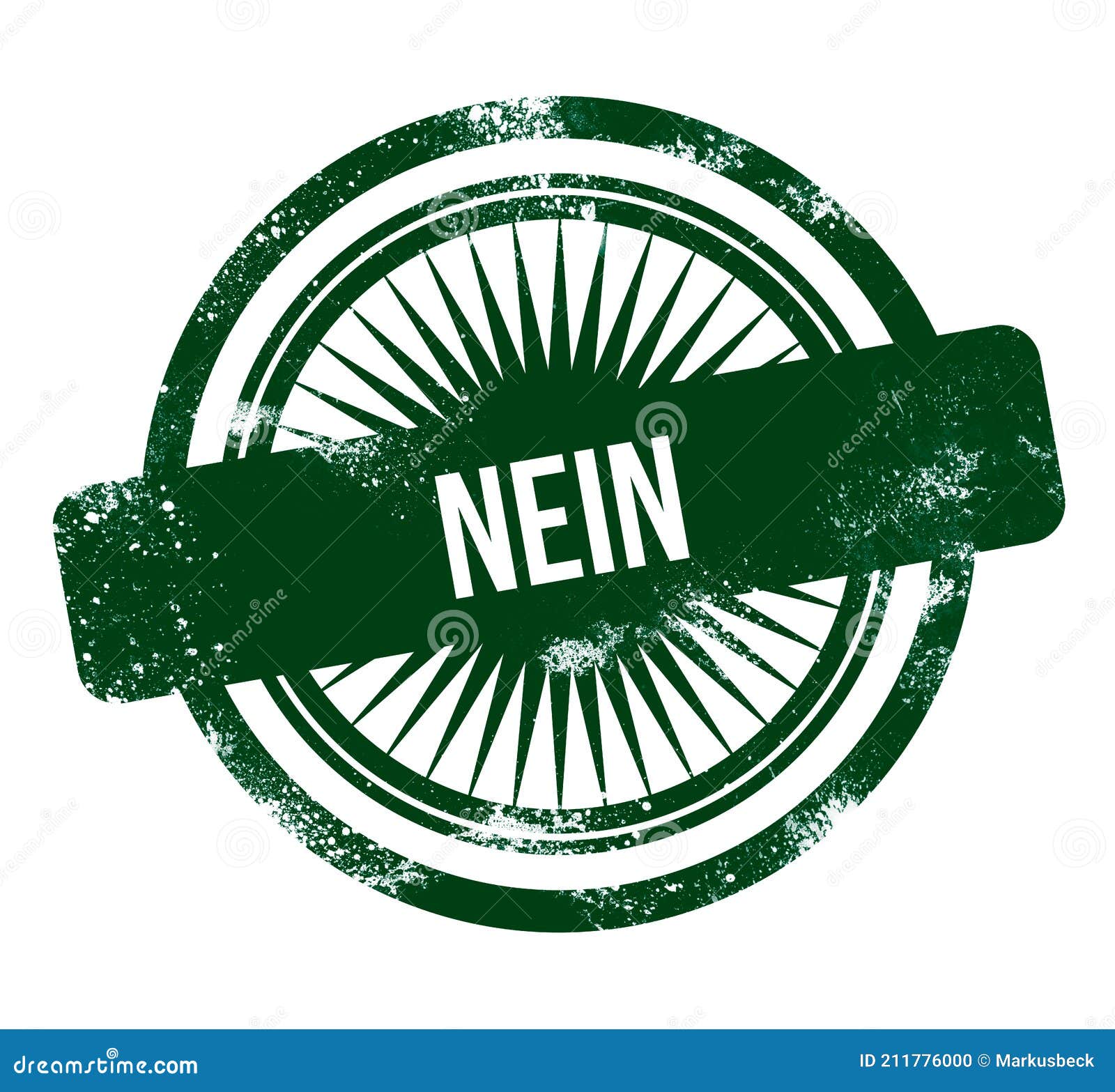 Nein - green grunge stamp stock illustration. Illustration of business ...