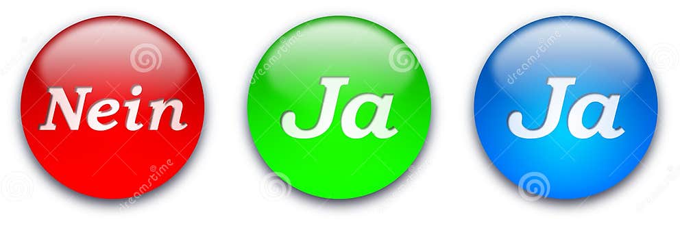 Nein - Ja button stock illustration. Illustration of concept - 10521360