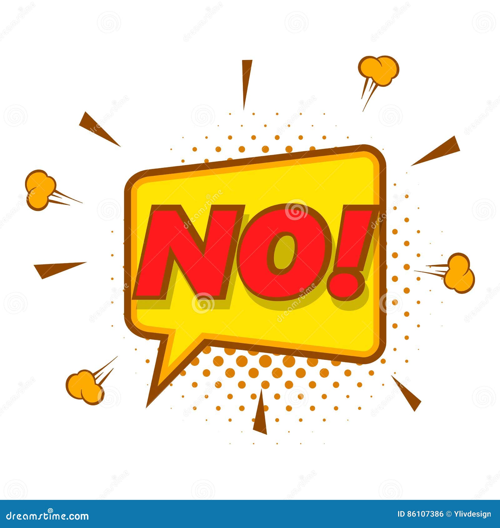 Nein, Spracheblasenikone, Pop-Arten-Art Vektor Abbildung - Illustration ...