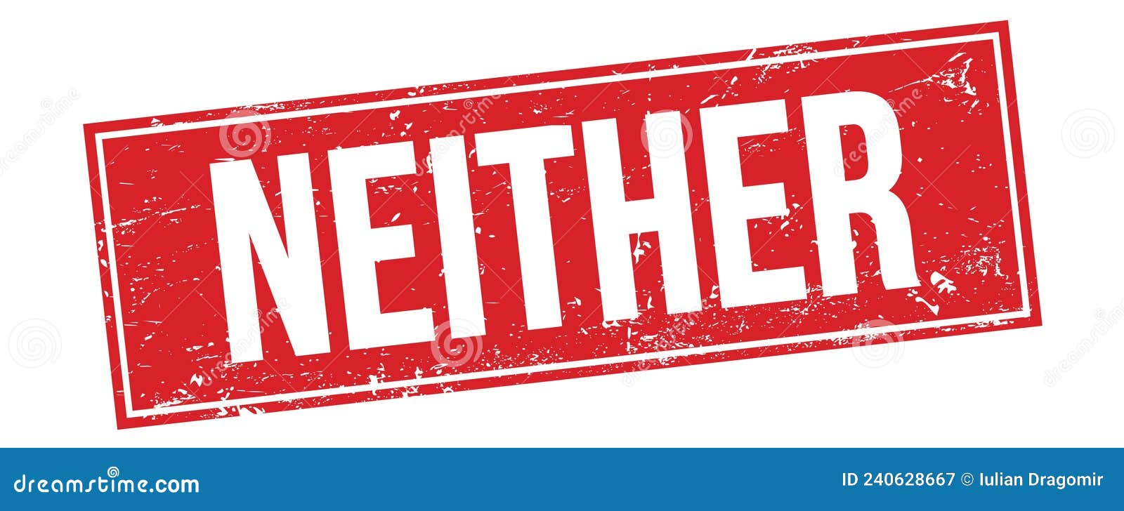 NEITHER Text on Red Grungy Rectangle Stamp Stock Illustration ...
