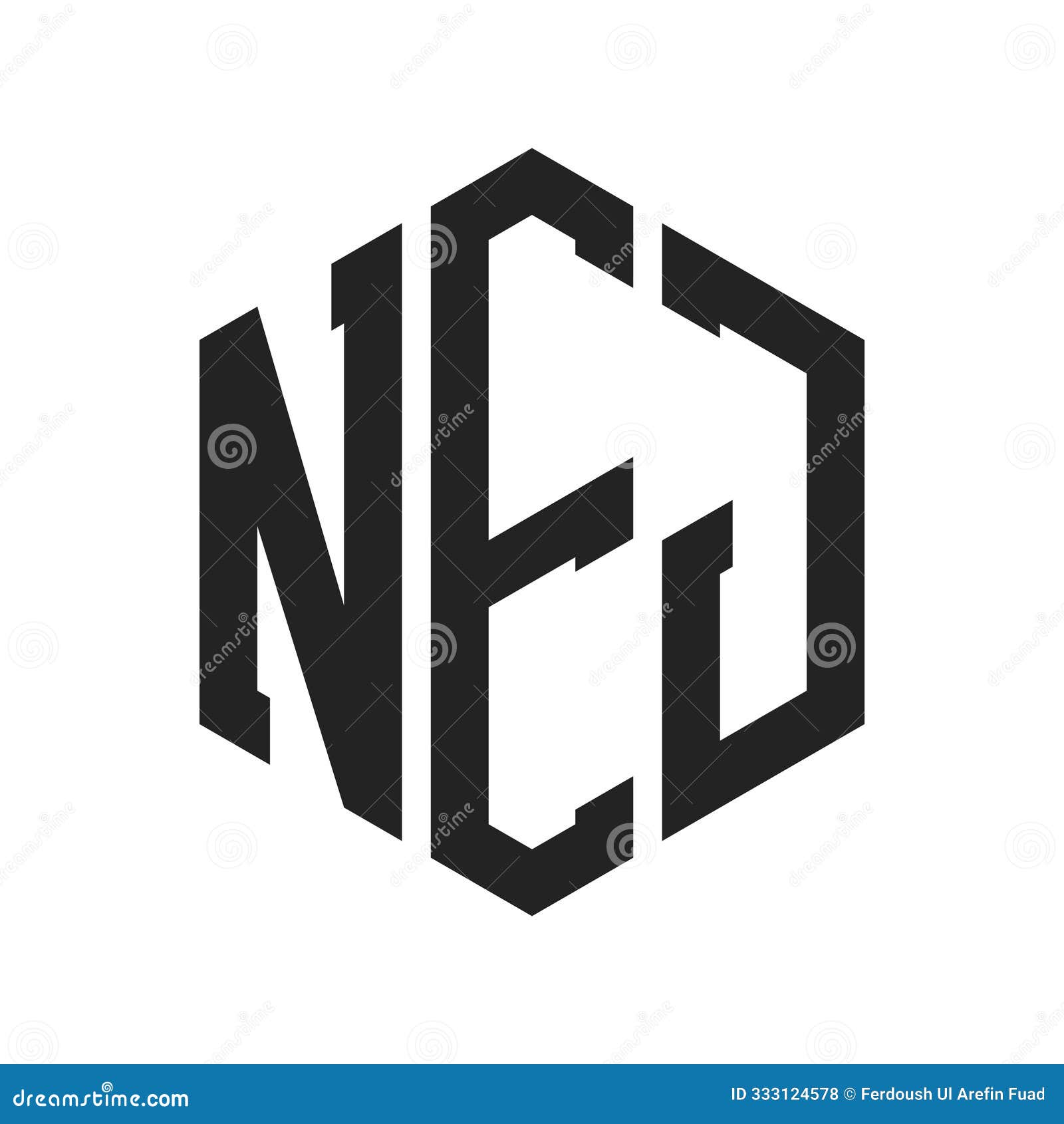NEJ Logo Design. Initial Letter NEJ Monogram Logo Using Hexagon Shape ...