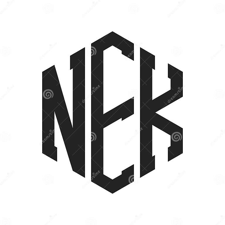 NEK Logo Design. Initial Letter NEK Monogram Logo Using Hexagon Shape ...