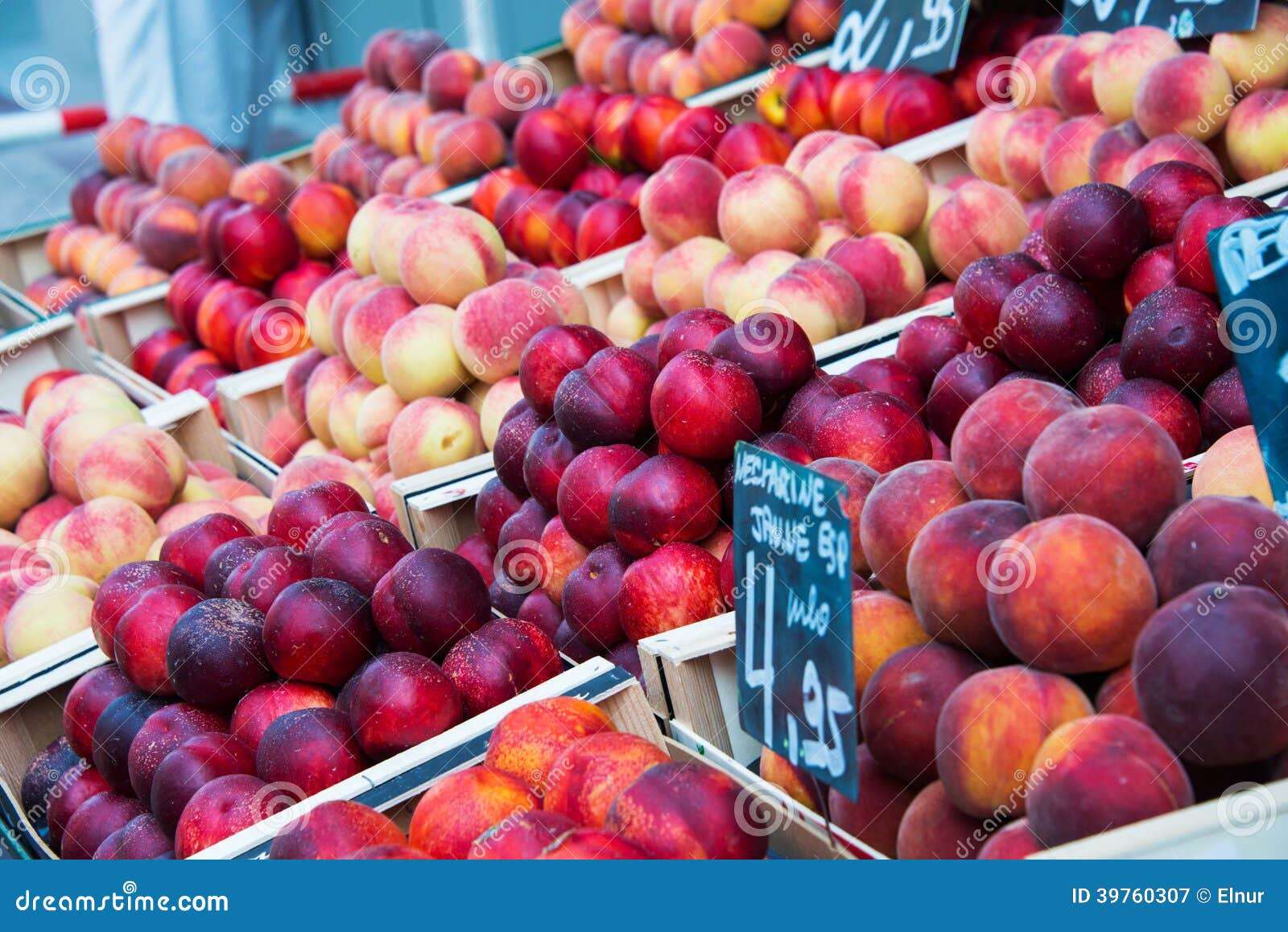 Nektariner och persikor fotografering för bildbyråer. Bild av rosa ...