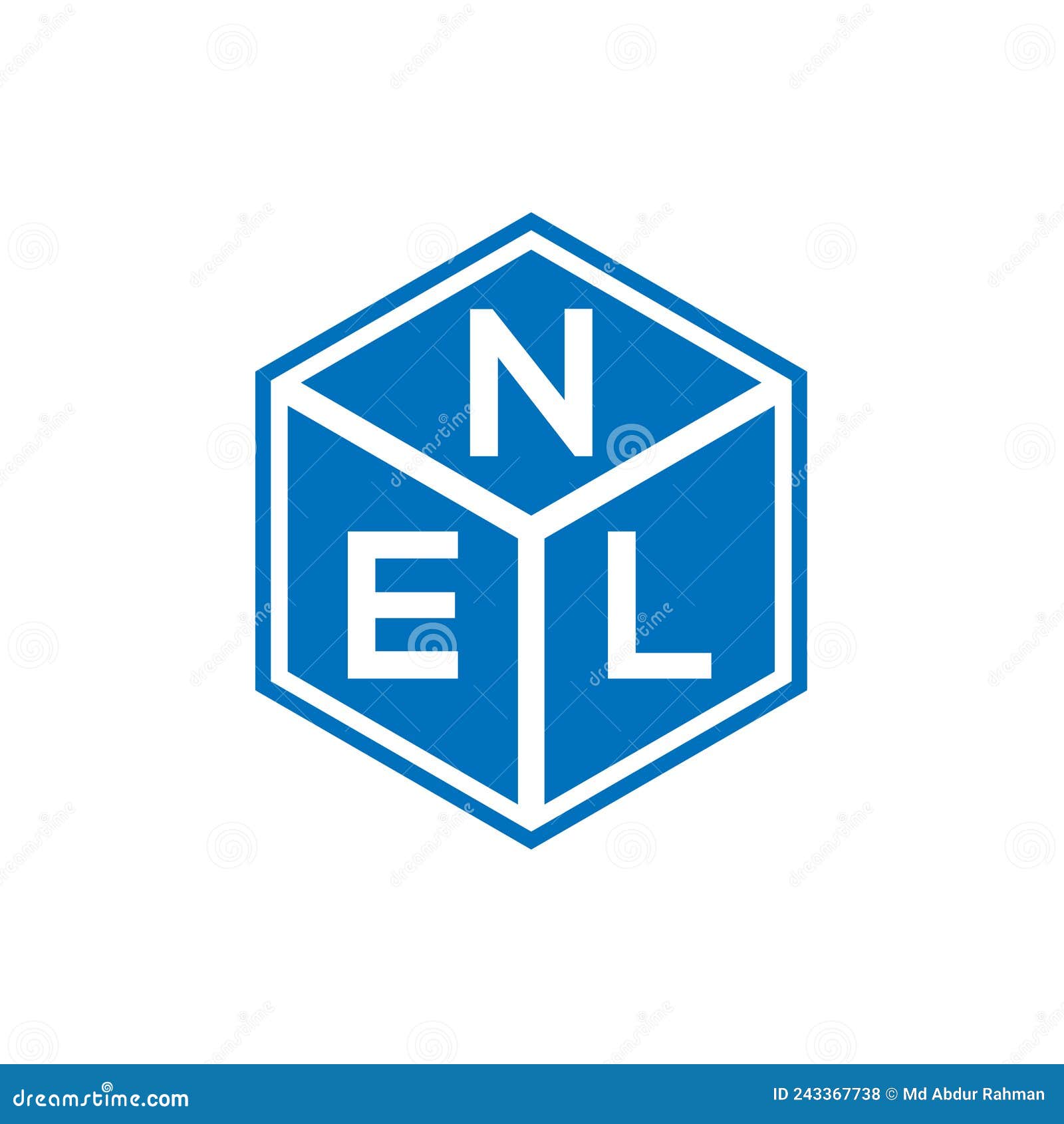 NEL Letter Logo Design on Black Background. NEL Creative Initials ...