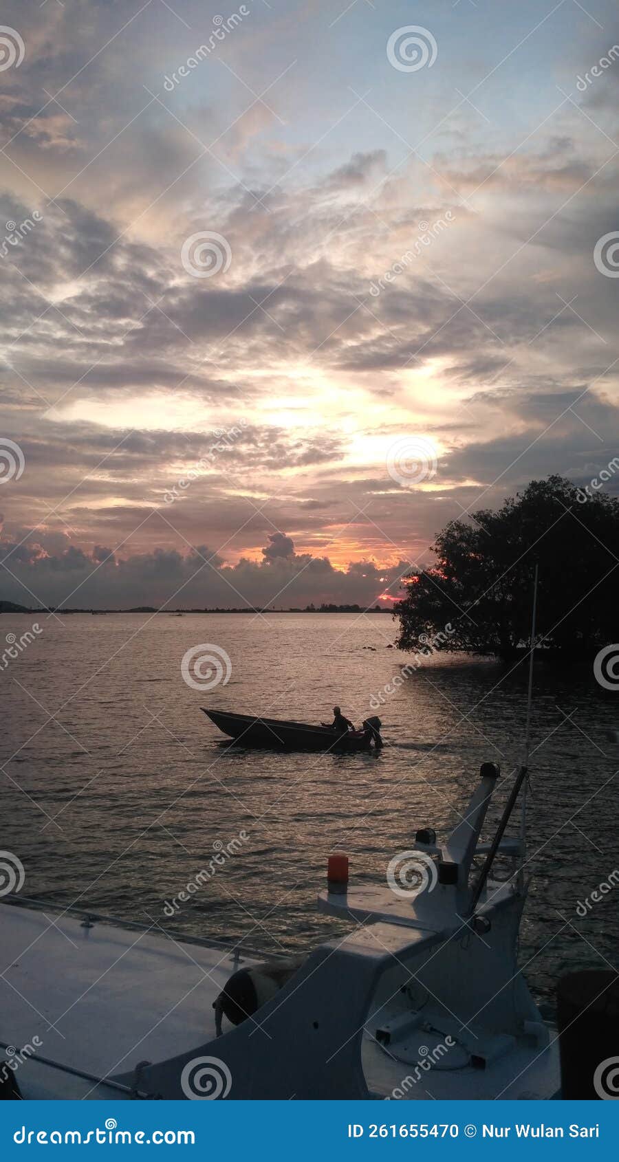 Nelayan sunset mangrove stock photo. Image of mangrove - 261655470