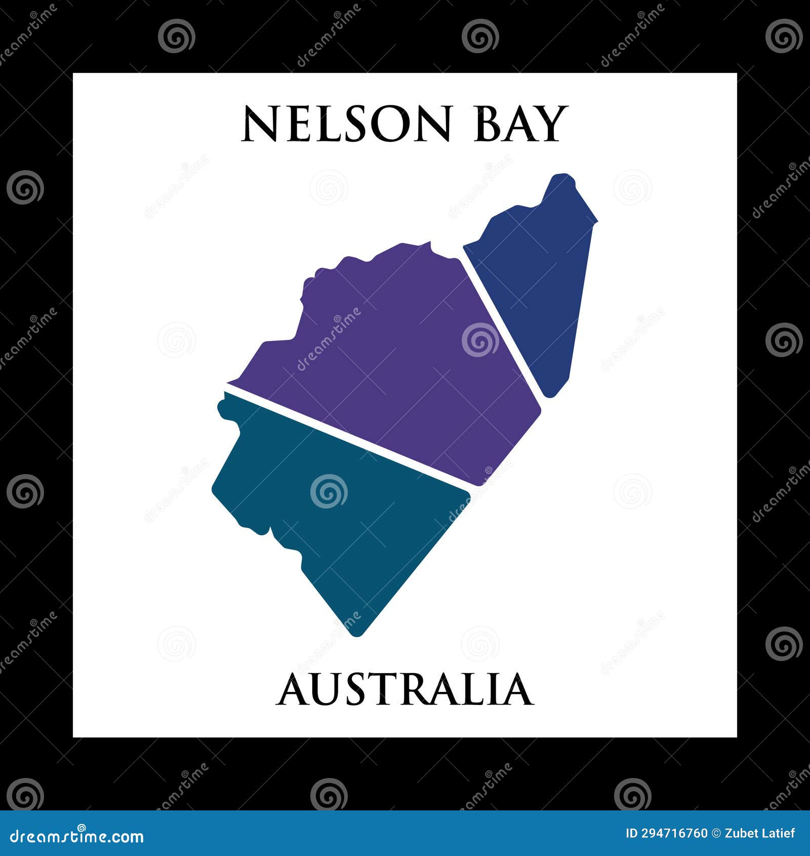 Nelson Bay City Map Simple Geometric Logo Stock Illustration ...