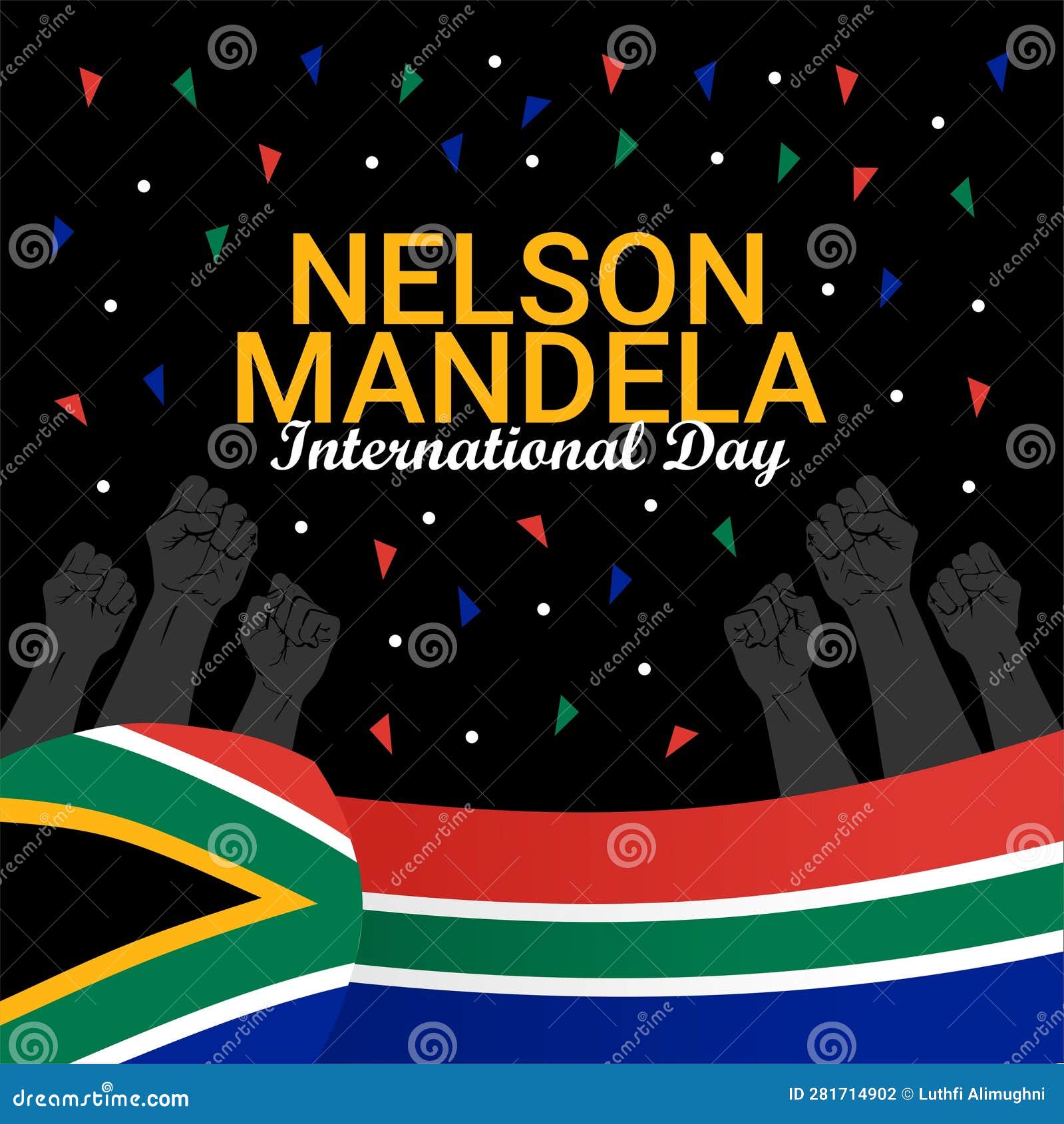 Nelson Mandela Day Poster Template Stock Vector - Illustration of ...