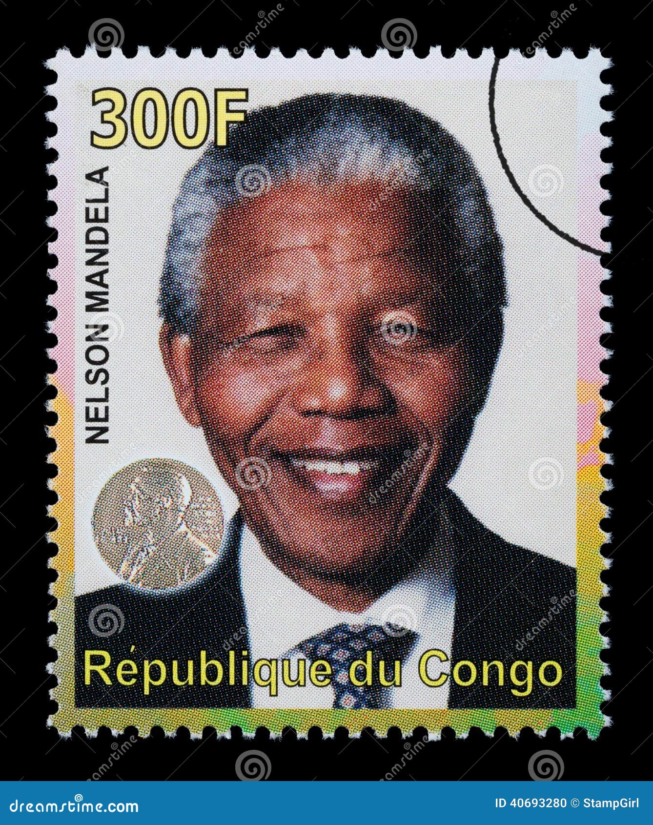 Nelson Mandela Postage Stamp Imagen editorial - Ilustración de persona ...