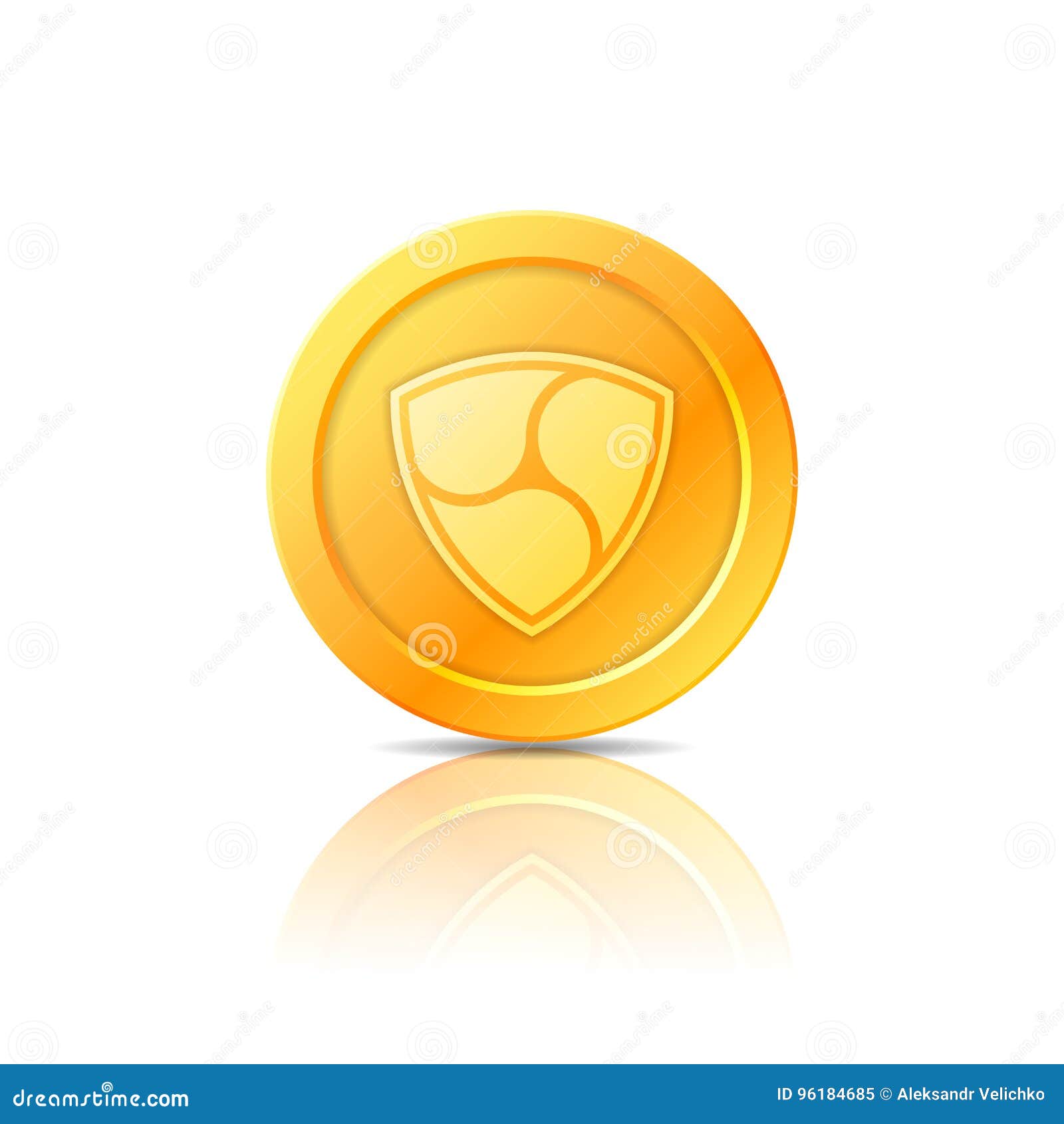 Nem Coin Symbol, Icon, Sign, Emblem. Vector Illustration. Editorial ...