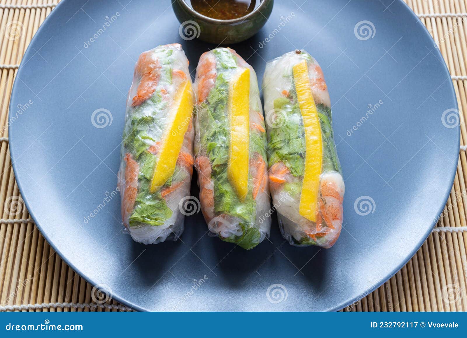 Nem Cuon, Vietnamese Fresh Spring Rolls Close Up Stock Image - Image of ...