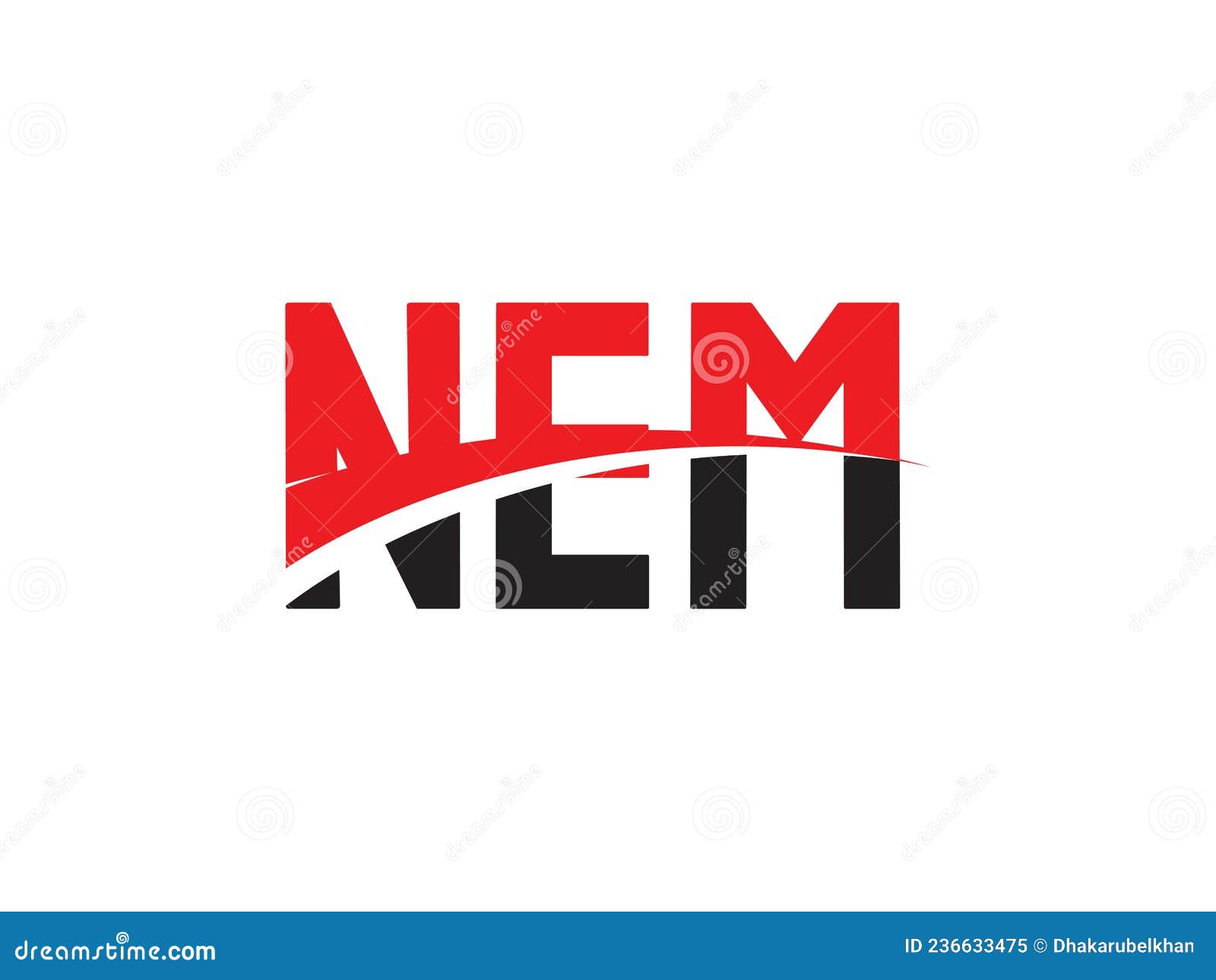NEM Letter Initial Logo Design Vector Illustration Stock Vector ...