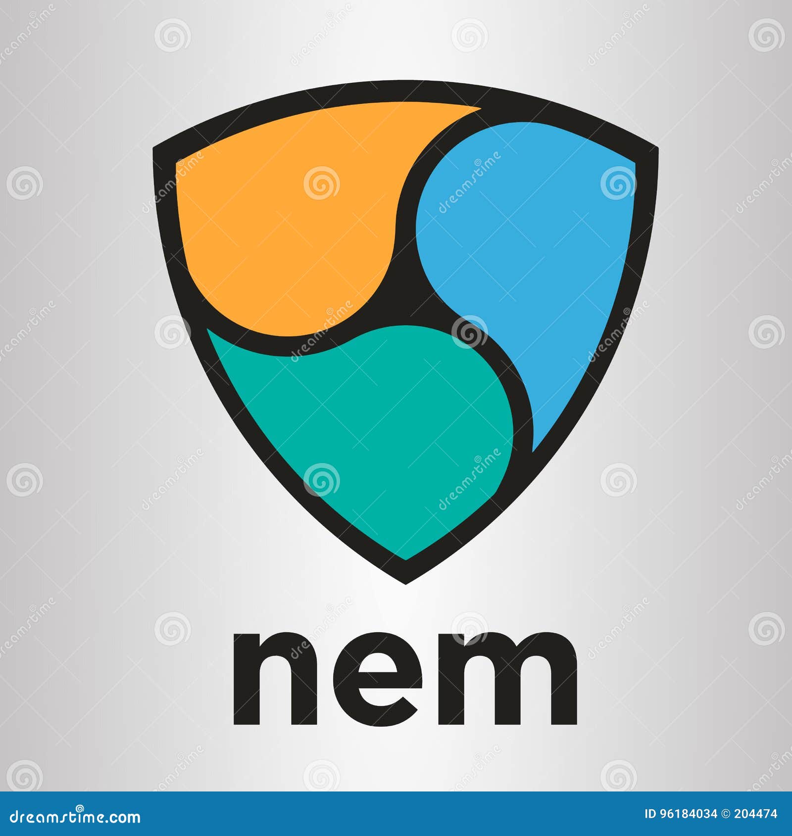 NEM XEM Blockchain Cripto Currency Vector Logo Stock Vector ...