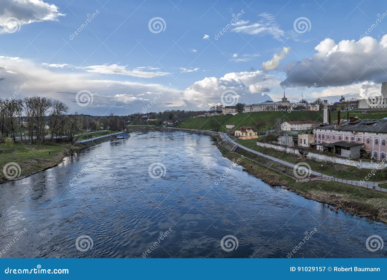 Neman River in Hrodna stock image. Image of castles, river - 91029157
