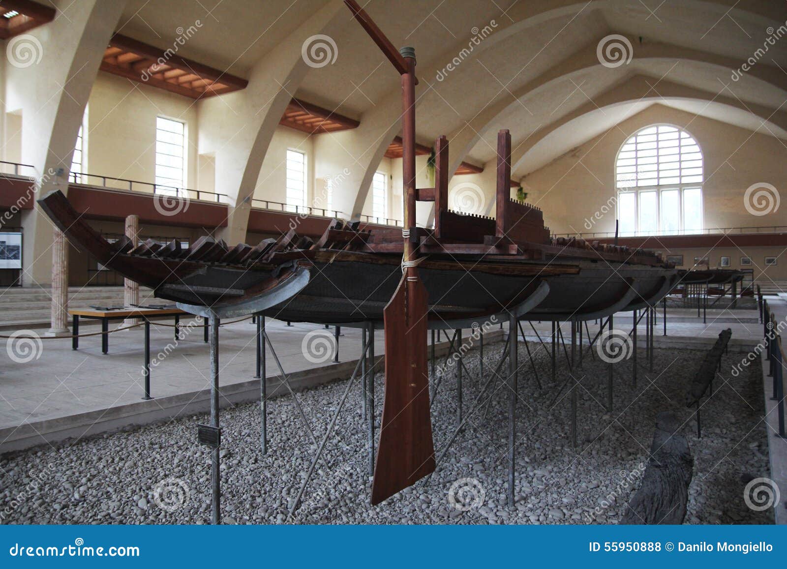 Nemi ship editorial stock photo. Image of rudder, nemi - 55950888